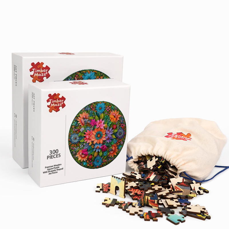 Bloom Circle - Wooden Jigsaw Puzzle – Timber maze®
