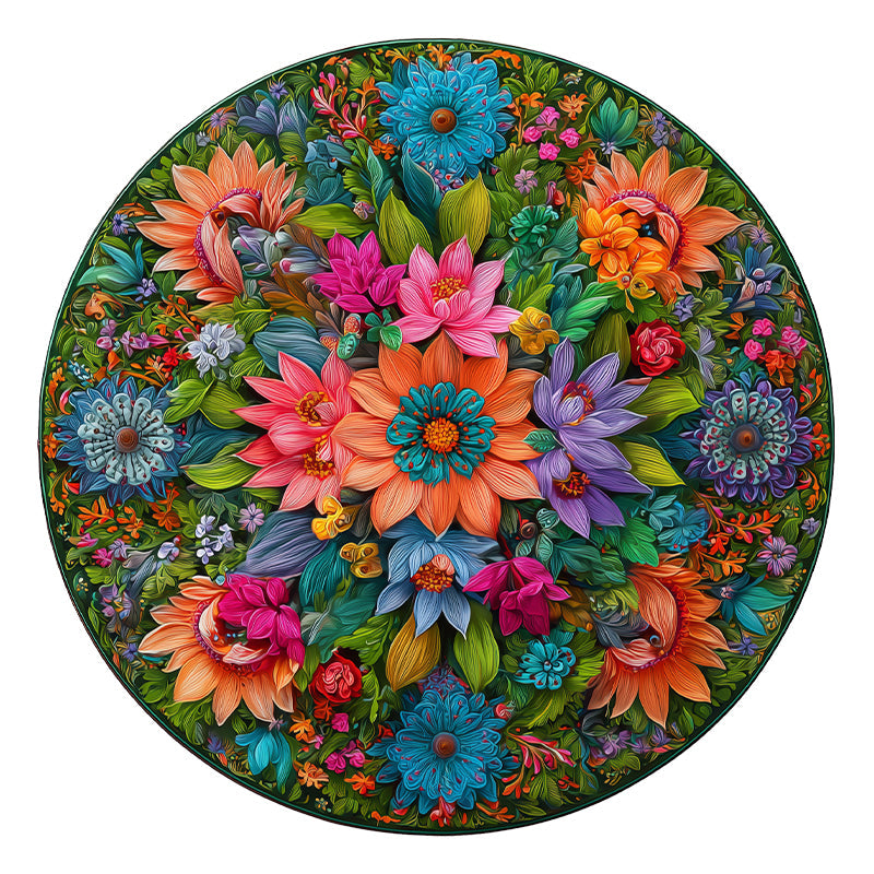 Bloom Circle - Wooden Jigsaw Puzzle – Timber maze®